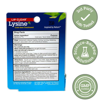 Lip Clear® Lysine Ointment - Cold Sore Treatment - Quantum Health