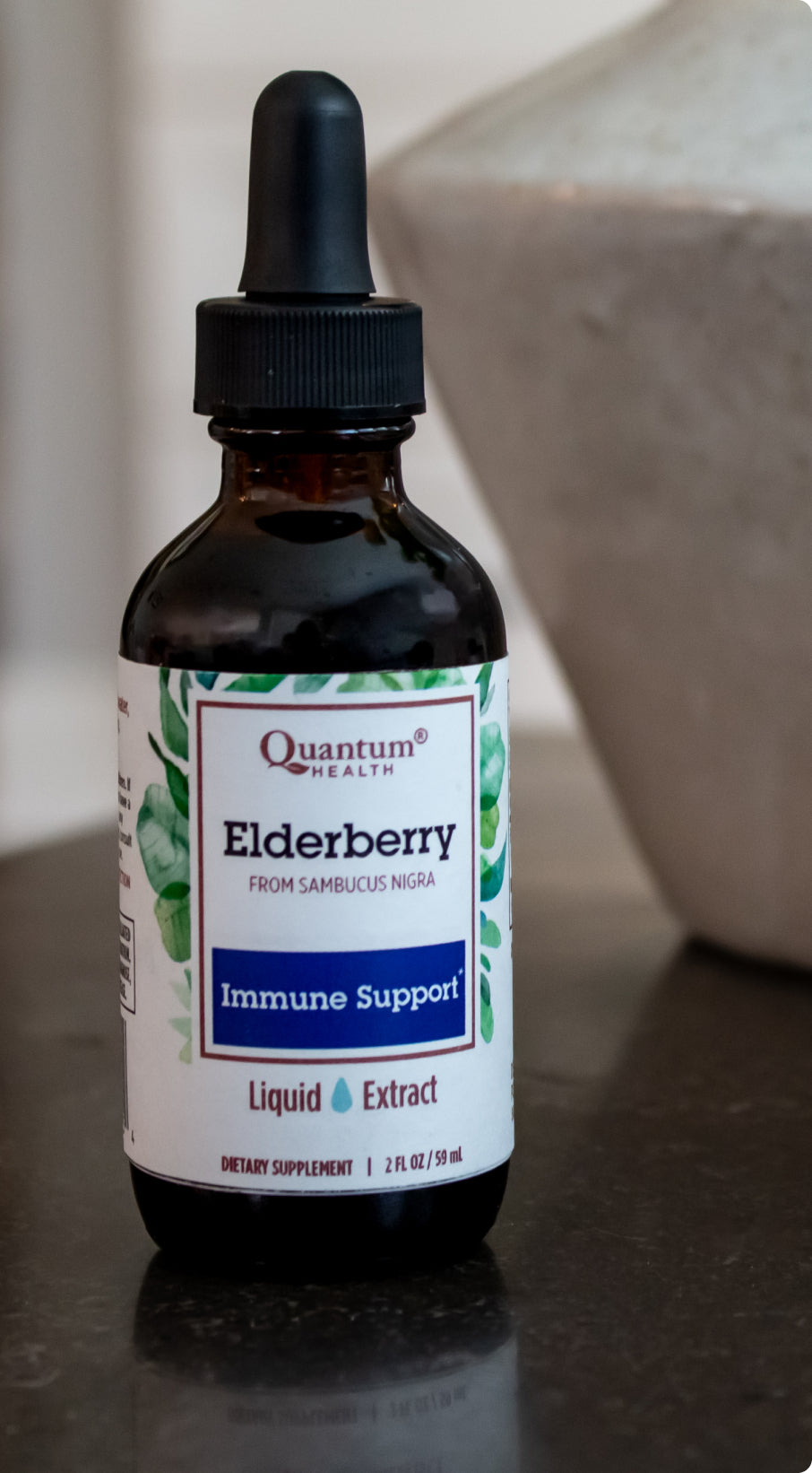 Elderberry Liquid Extract From Sambucus Nigra, 2 oz. - Quantum Health