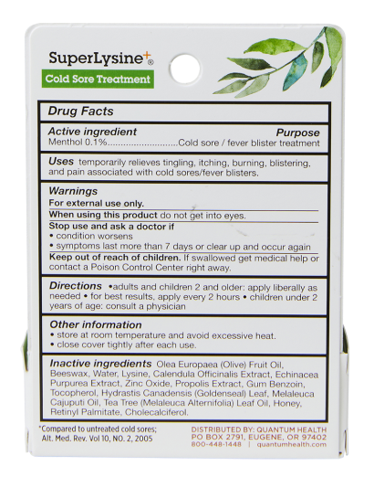SuperLysine+® Ointment & Cold Sore Treatment - Quantum Health